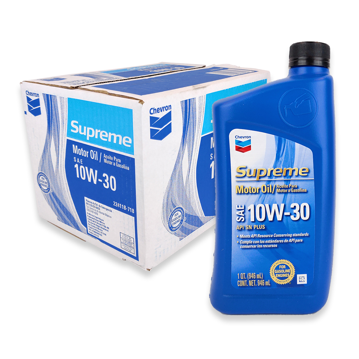 Chevron Supreme SAE 10W-30 Motor Oil (Box of 12) | Gogo Wholesale