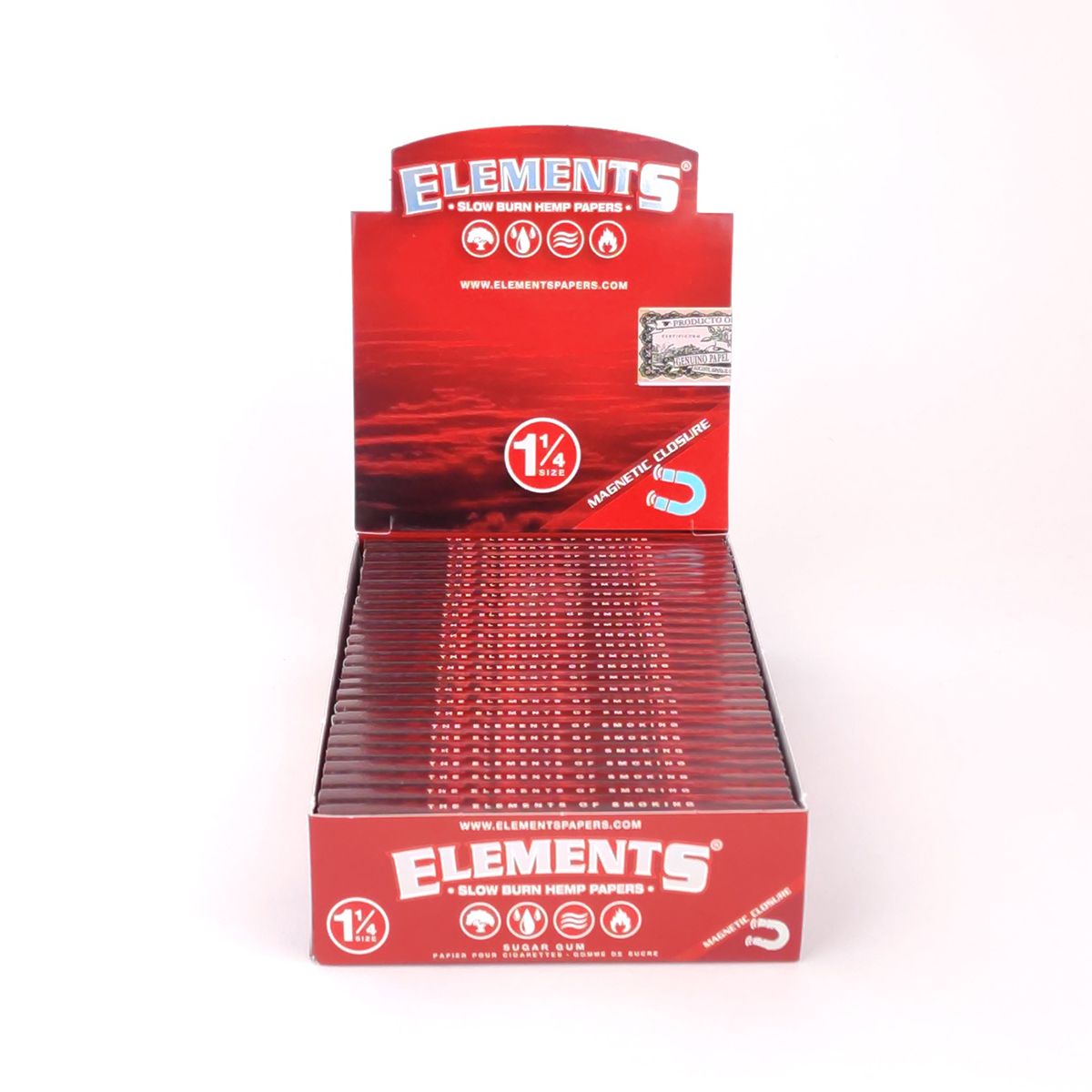 Elements Slow Burn Hemp 1 1/4 Rolling Papers (Box of 25) | Gogo Wholesale