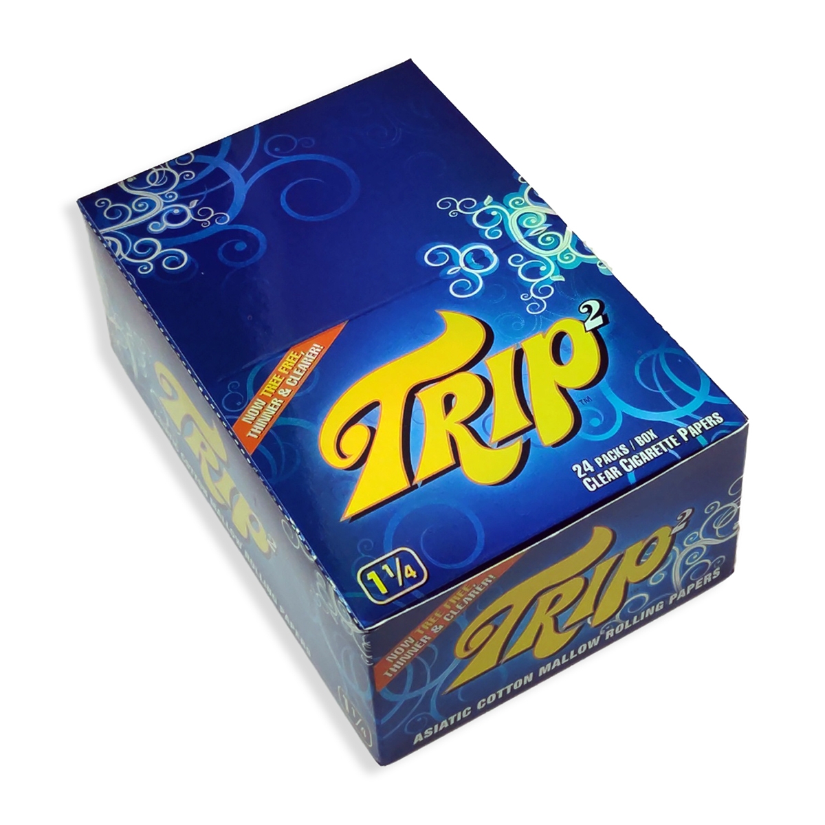Trip² Clear 1 1/4 Rolling Papers (Box of 24) | Gogo Wholesale